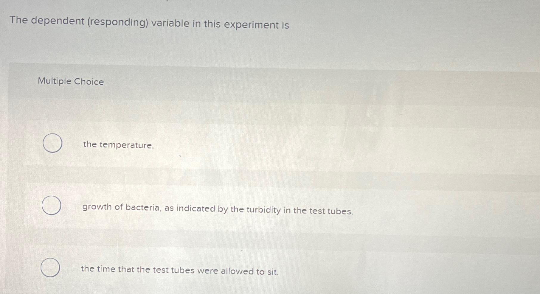 Solved The dependent (responding) ﻿variable in this | Chegg.com