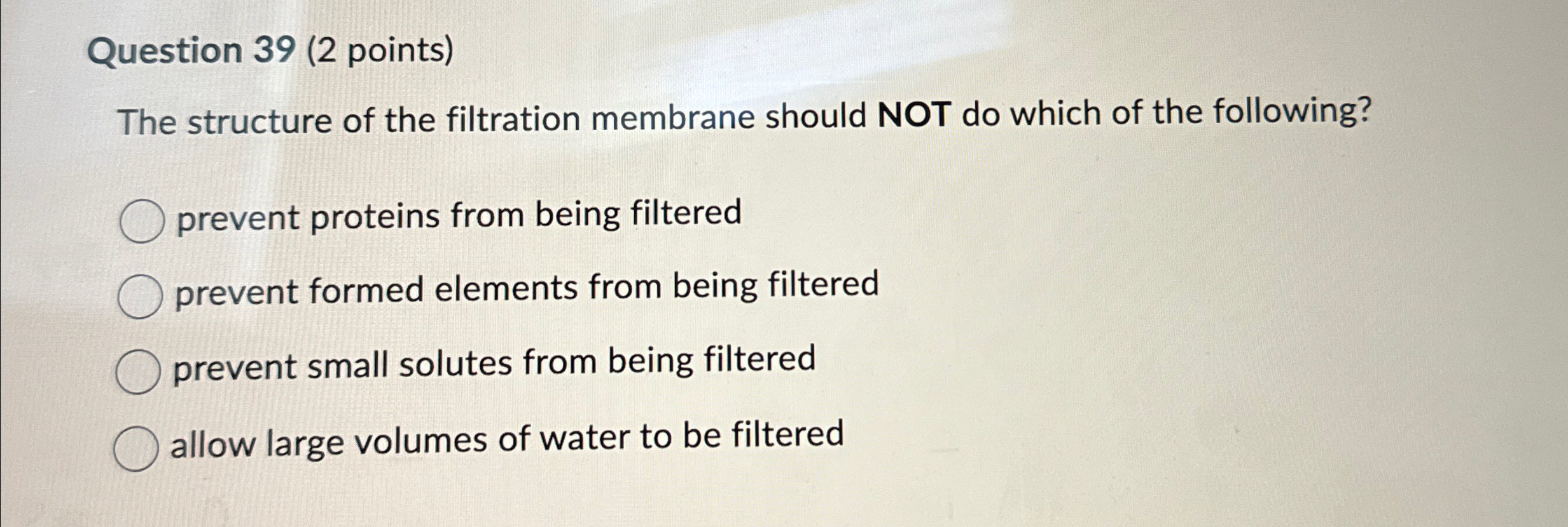 Solved Question 39 (2 ﻿points)The structure of the | Chegg.com