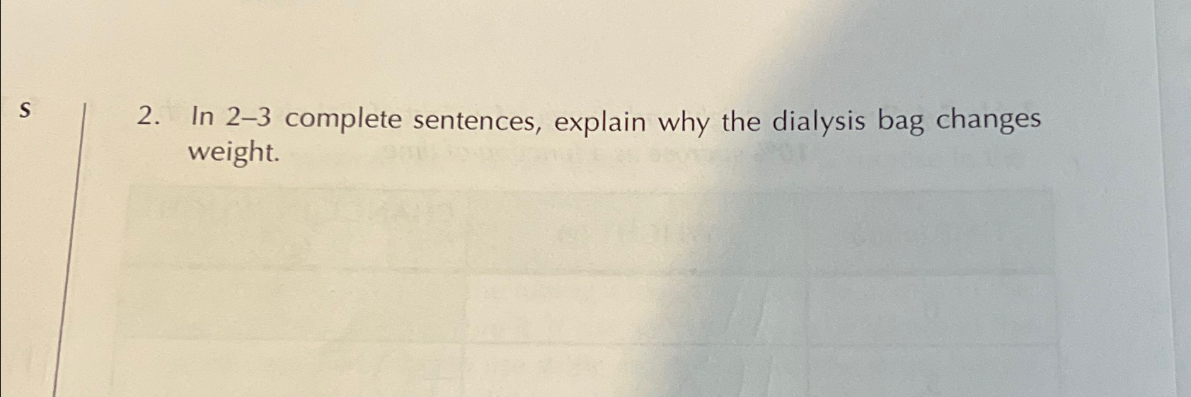 Solved S2. ﻿In 2-3 ﻿complete sentences, explain why the | Chegg.com