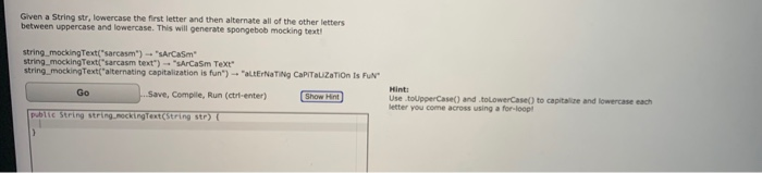 Solved (Using Java method — common mistake don’t call | Chegg.com