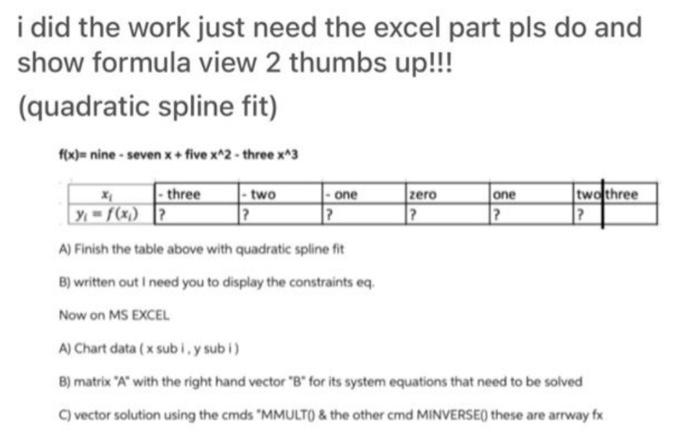 Solved PLEASE DO I POSTED THIS 4 times now no answer excel | Chegg.com