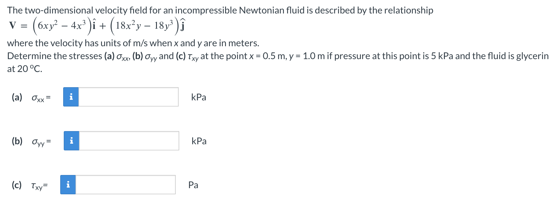 Solved The two-dimensional velocity field for an | Chegg.com