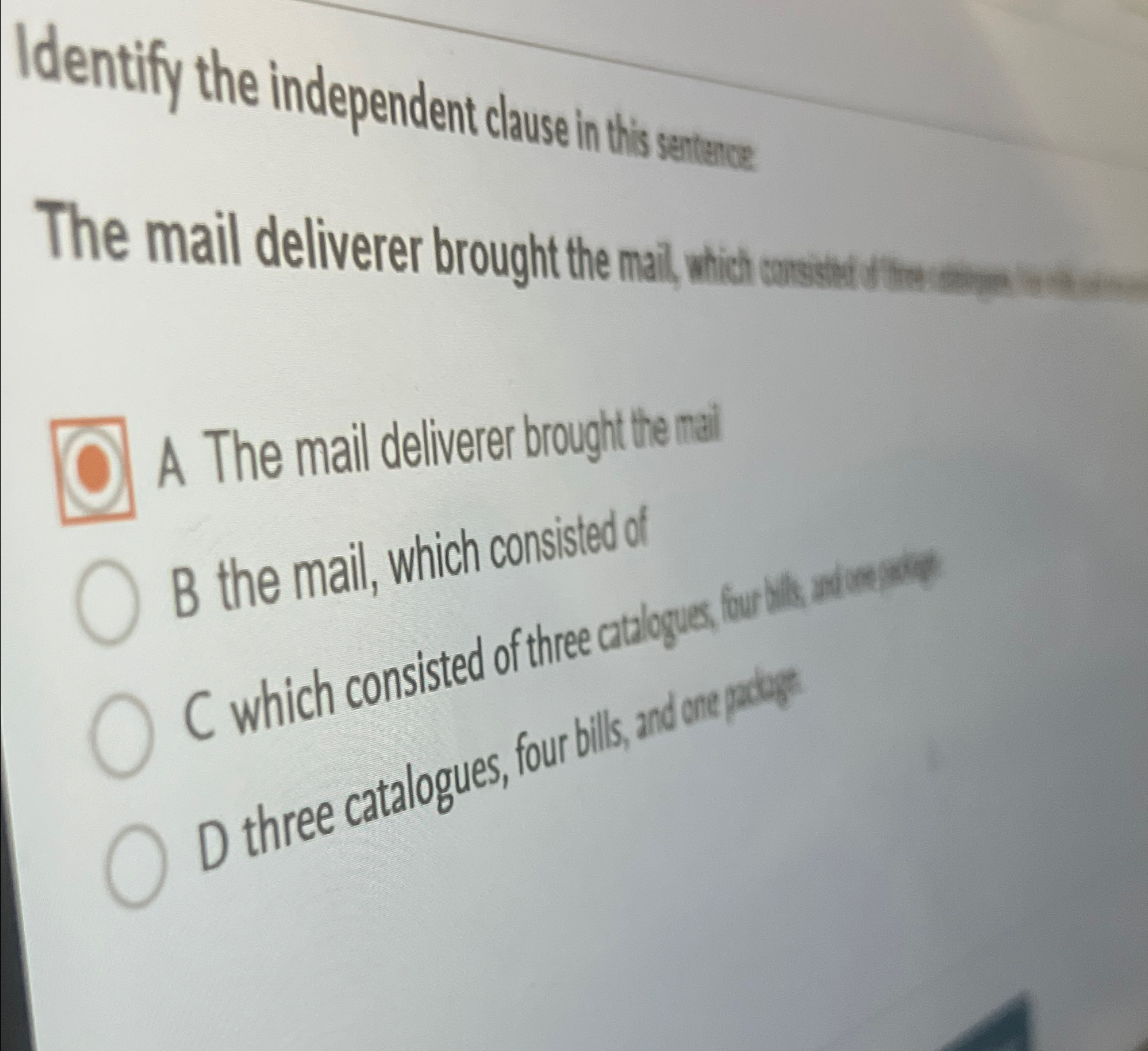 Solved Identify the independent clause in this serteresThe | Chegg.com