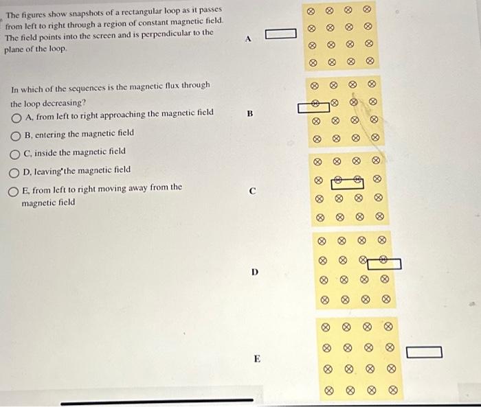 Solved The figures show snapshots of a rectangular loop as | Chegg.com