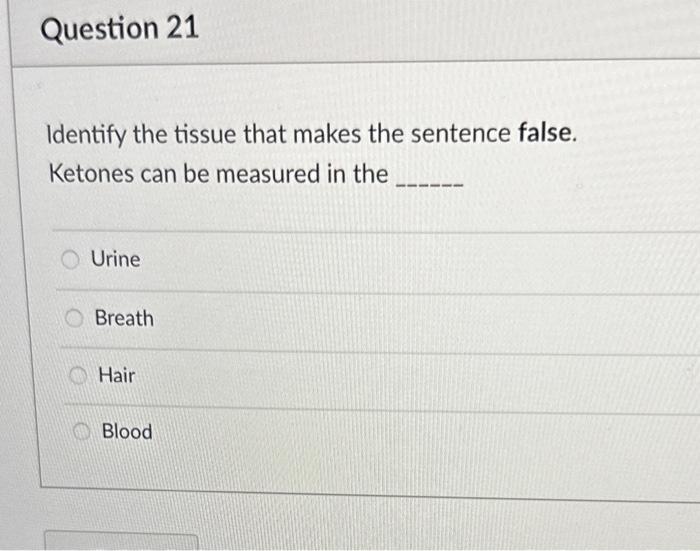 Solved Identify the tissue that makes the sentence false. | Chegg.com