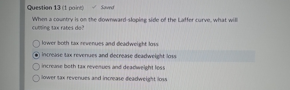 Solved Question 13 (1 ﻿point)Y SavedWhen a country is on the | Chegg.com