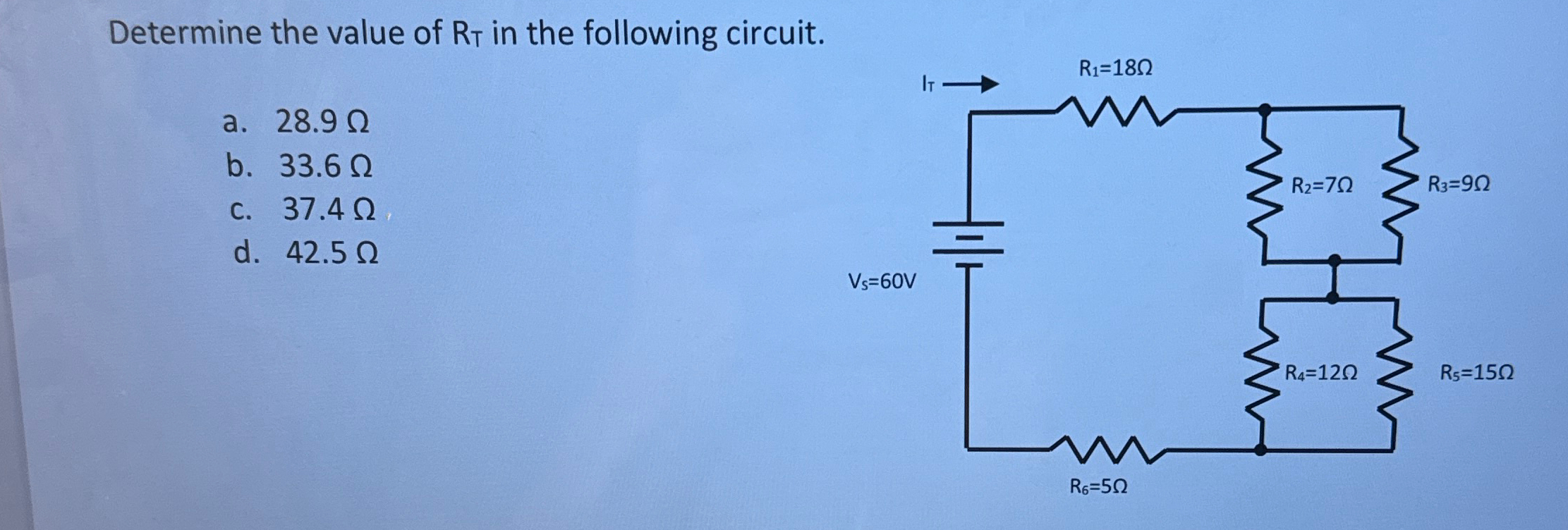 Solved Determine the value of RT ﻿in the following | Chegg.com