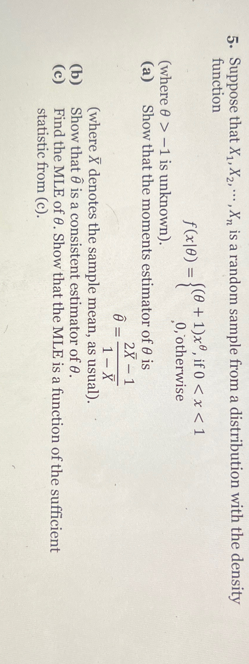 Solved Suppose that x1,x2,cdots,xn is a random sample from | Chegg.com Solved Suppose that x1,x2,cdots,xn is a random sample from | Chegg.com