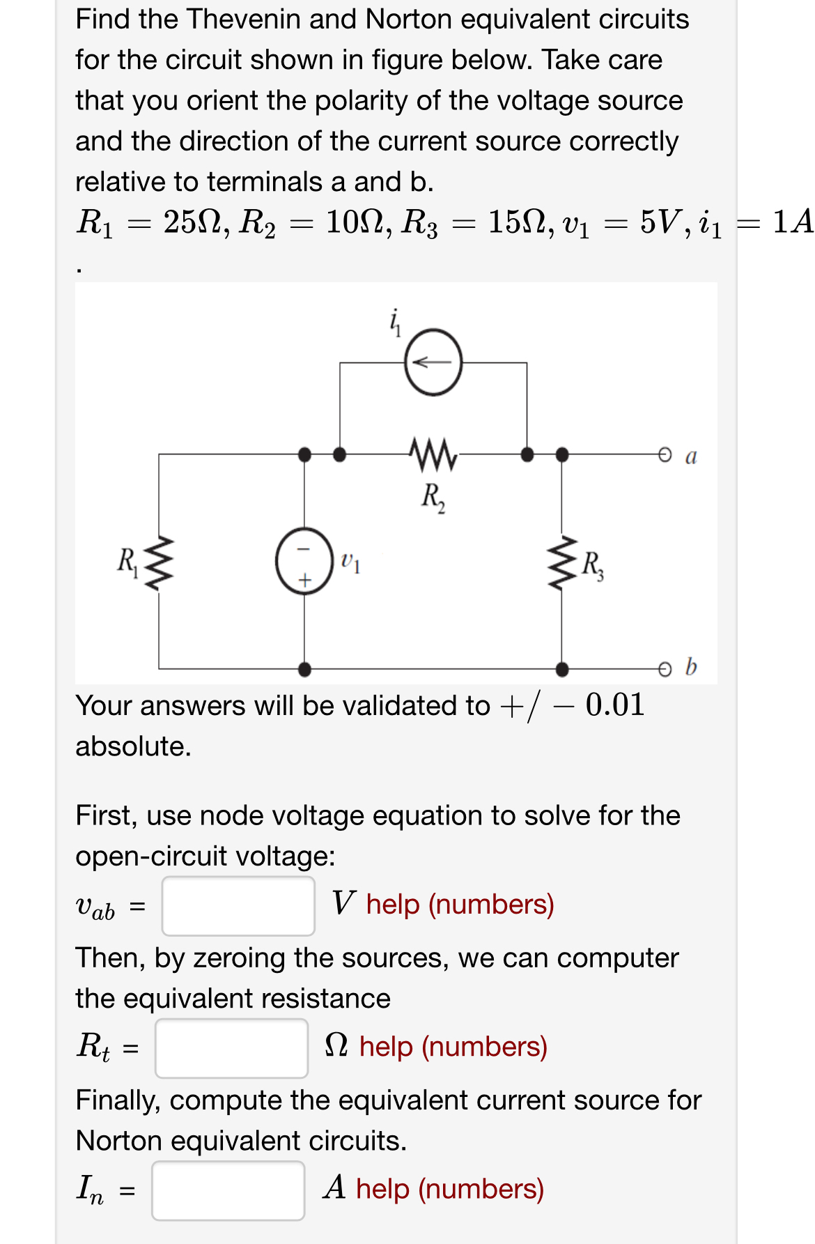 Problem 6. ﻿Find the Thevenin and Norton equivalent | Chegg.com