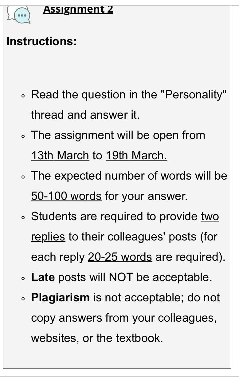 Solved Assignment 2 . Instructions: o Read the question in | Chegg.com