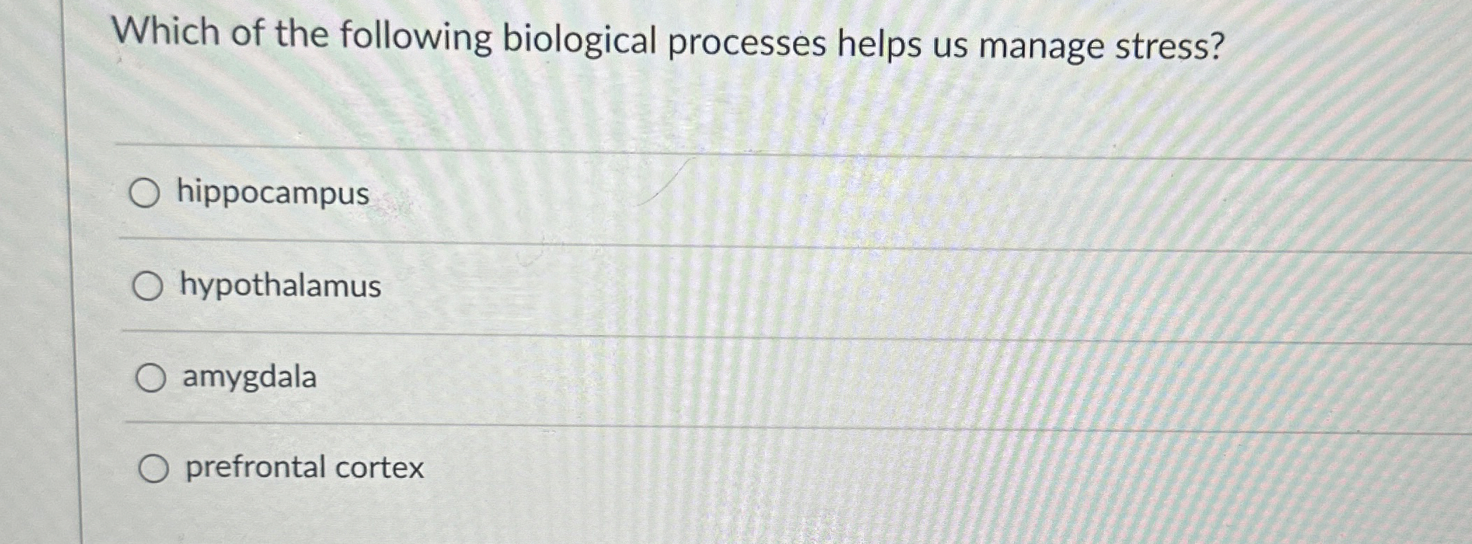 Solved Which of the following biological processes helps us | Chegg.com