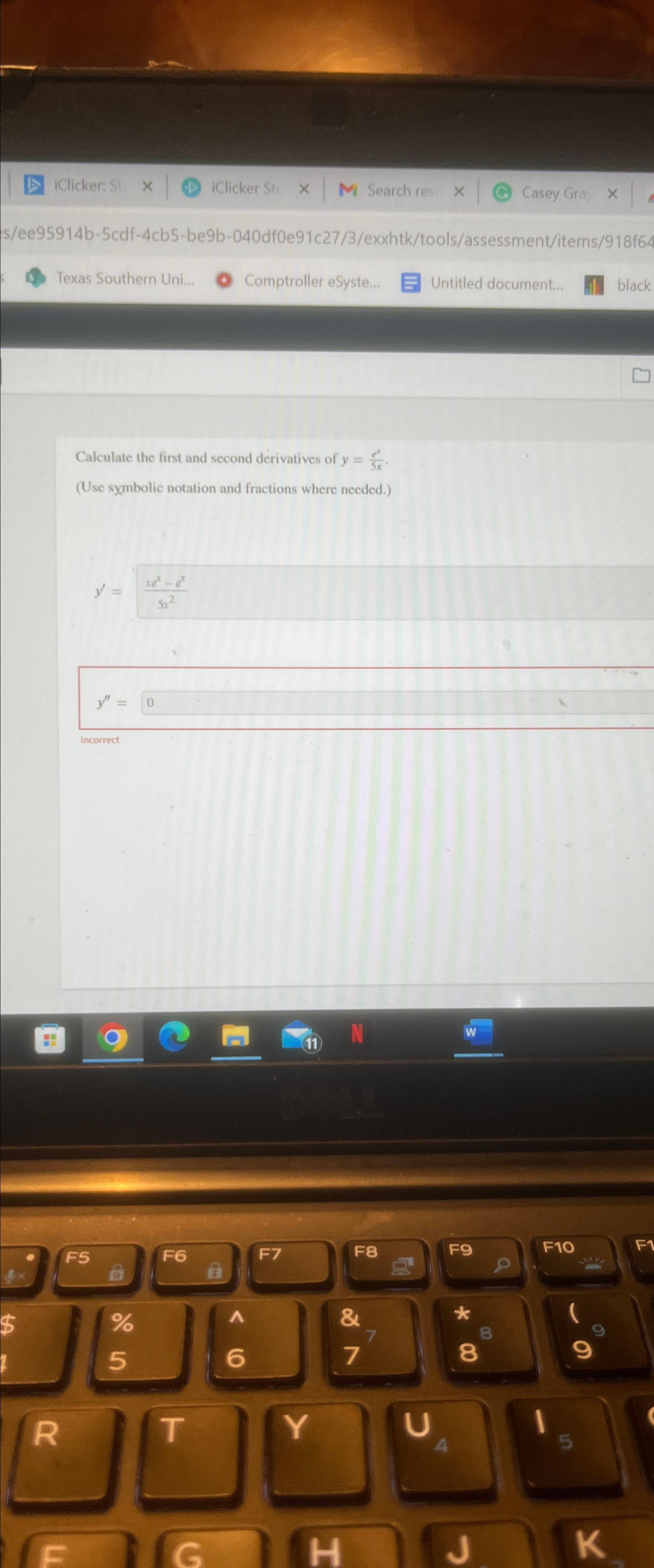 Solved Calculate the first and second derivatives of | Chegg.com