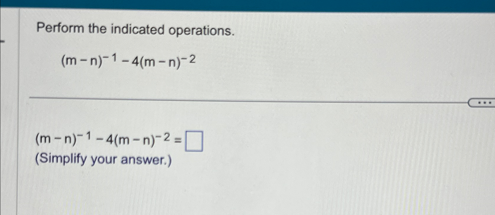 Solved Perform the indicated | Chegg.com