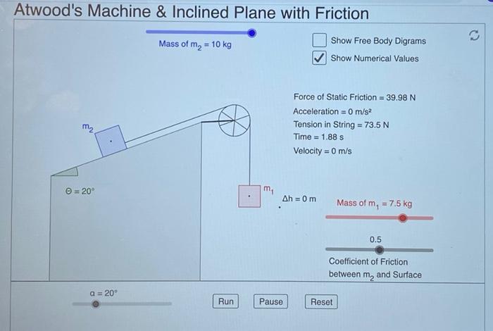 Solved Atwood's Machine & Inclined Plane with Friction S | Chegg.com