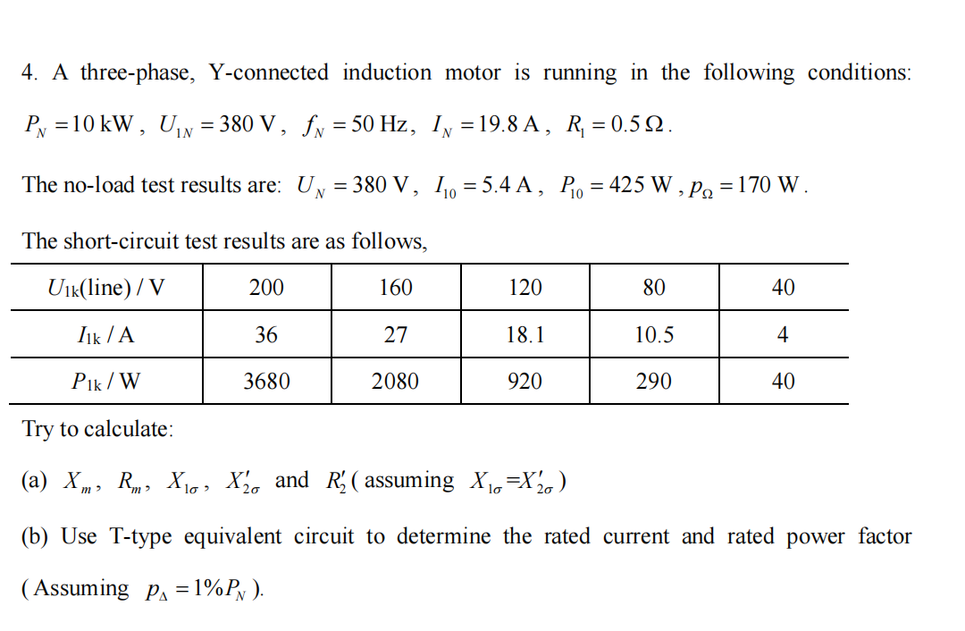 Solved Please solve this electrical induction motor related | Chegg.com