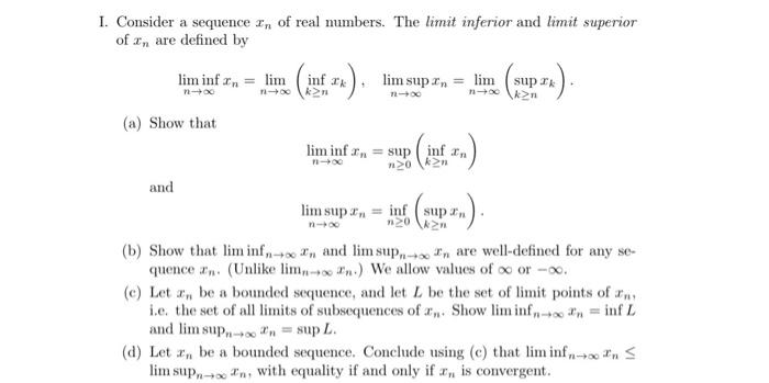 Solved I need help in Real Analysis question *please answar | Chegg.com