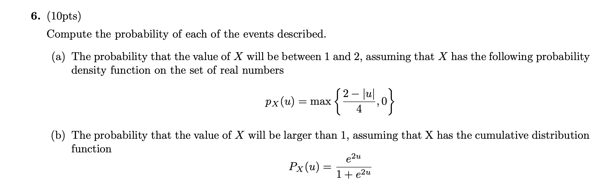 Solved (10pts)Compute the probability of each of the events | Chegg.com