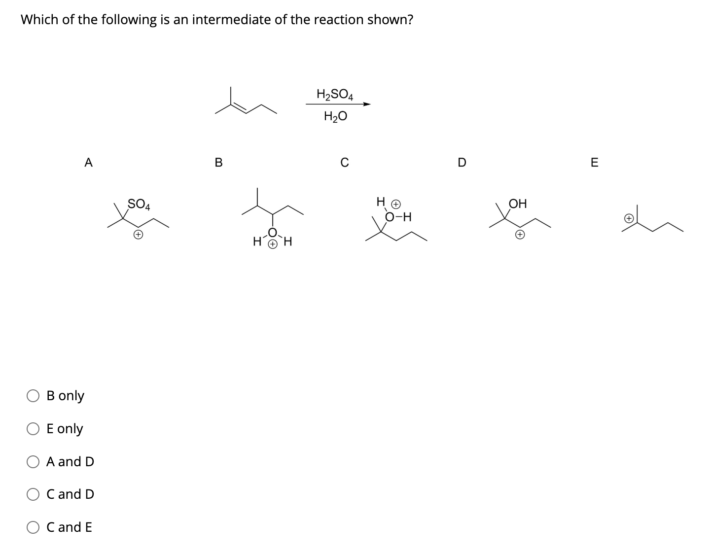 Solved Which of the following is an intermediate of the | Chegg.com