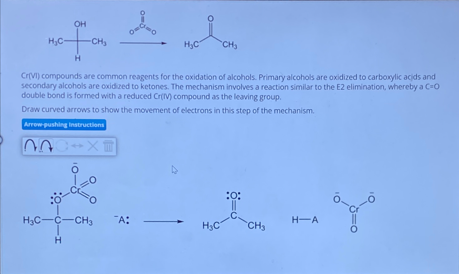 Solved Cr(VI) ﻿compounds are common reagents for the | Chegg.com