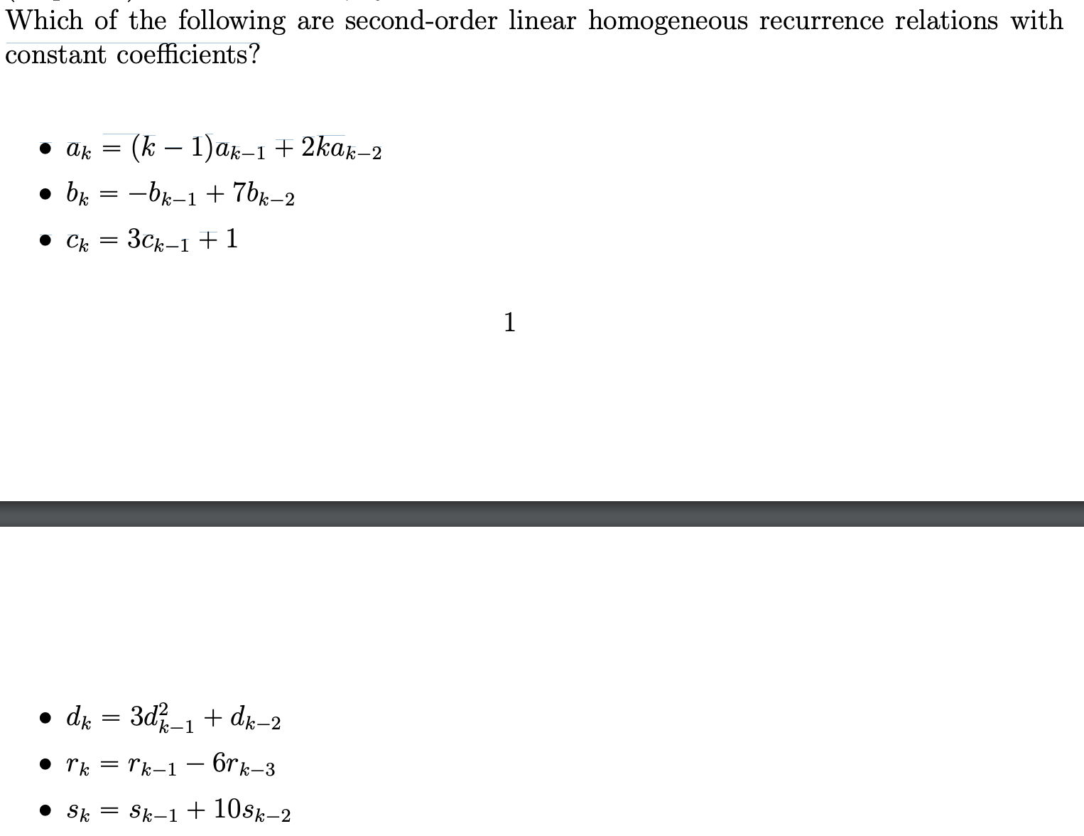 Which Of the Following Are Second Order Linear