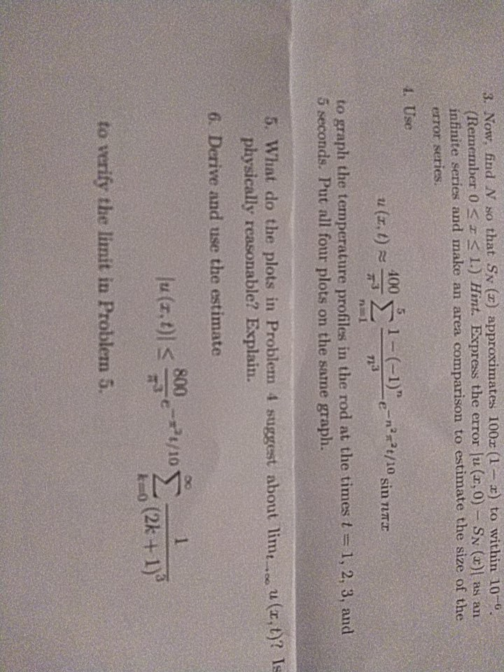 Solved Since u(a,0) 1003 (1-2) 100.0 (1 - .) = 400 73 - | Chegg.com