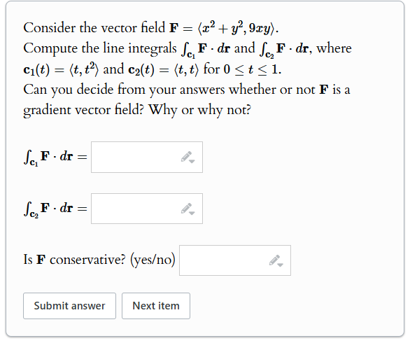 Solved by an EXPERT Consider the vector field | Chegg.com