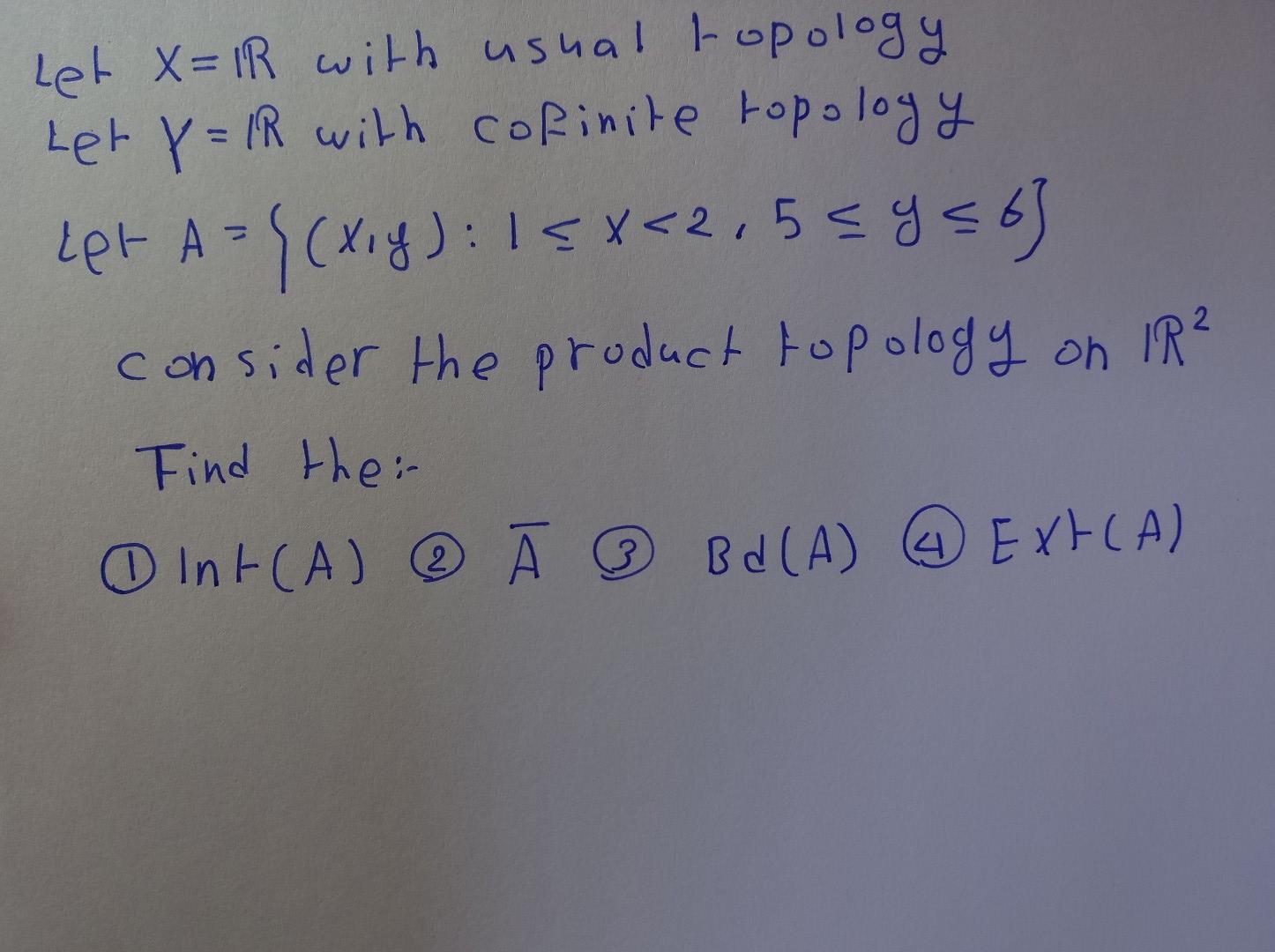 Solved Let x=R with usual topology Let Y=R with cofinite | Chegg.com