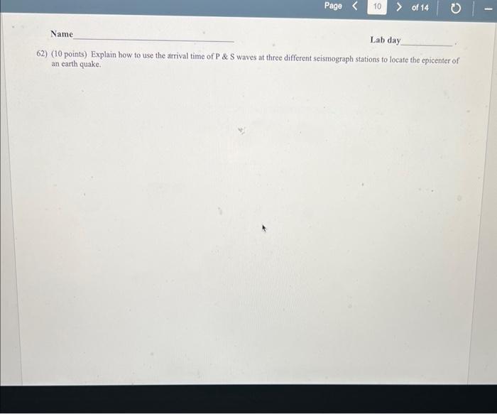 Solved 62) (10 points). Explain how to use the arrival time | Chegg.com