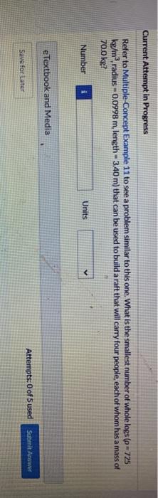 Solved Current Attempt in Progress Refer to Multiple-Concept | Chegg.com