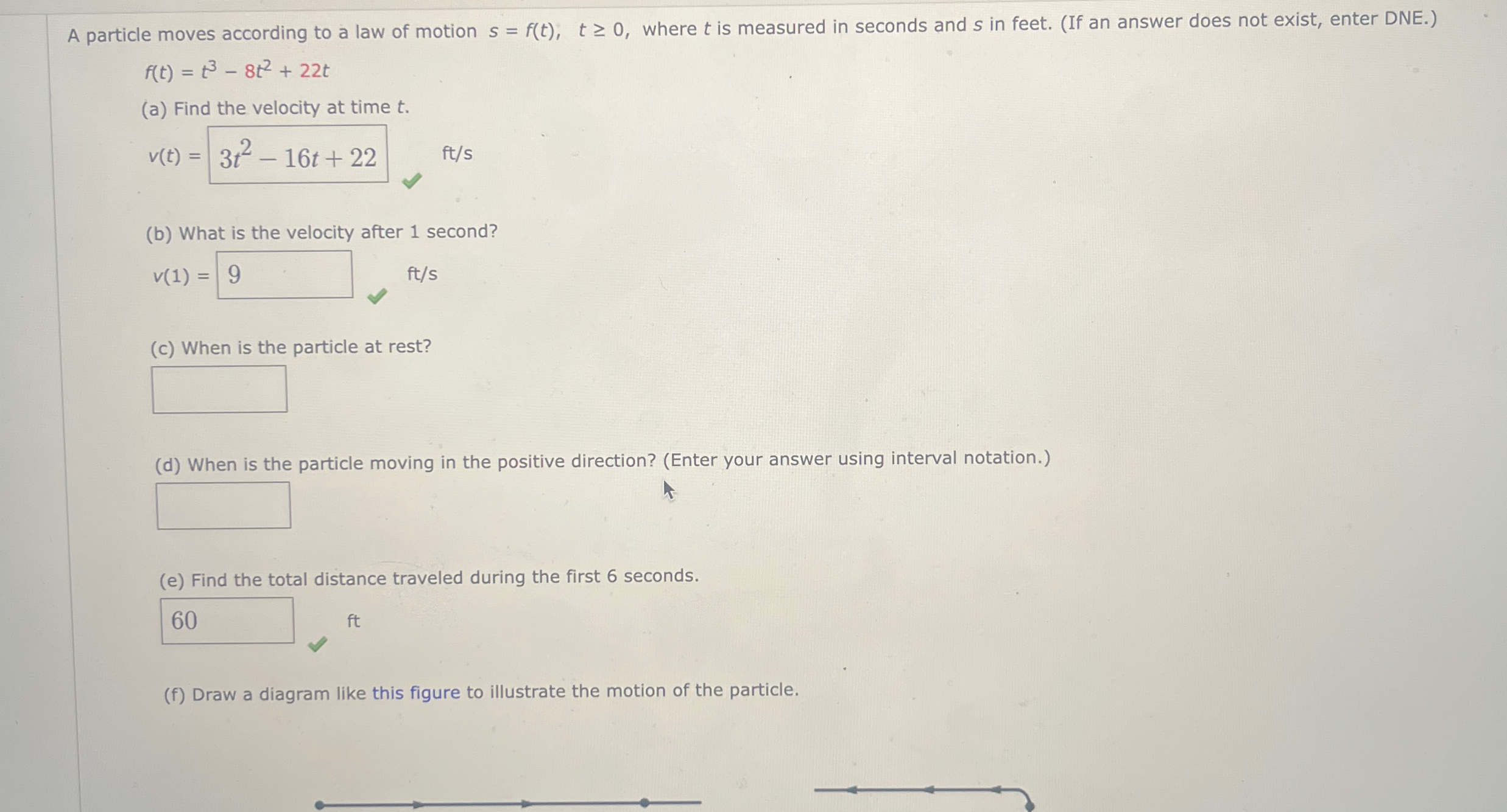 Solved A particle moves according to a law of motion | Chegg.com