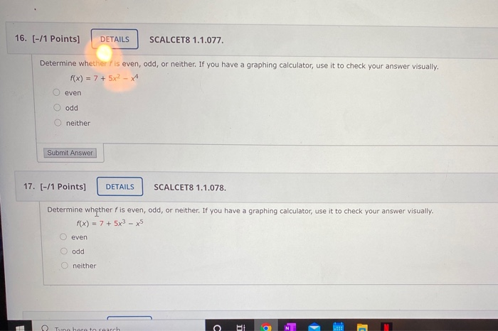 Solved 16. (-/1 Points] DETAILS SCALCET8 1.1.077. Determine | Chegg.com