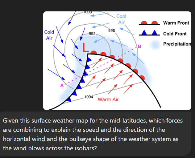 Solved Given this surface weather map for the mid-latitudes, | Chegg.com