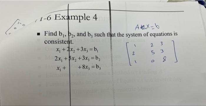 Solved 1-6 Example 4 Ax=b Find b1,p2, and b3 such that the | Chegg.com