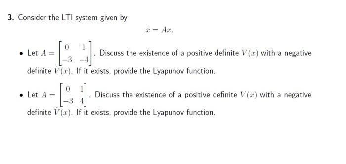 Solved Course:- Non-Linear SystemsPlease solve the question | Chegg.com