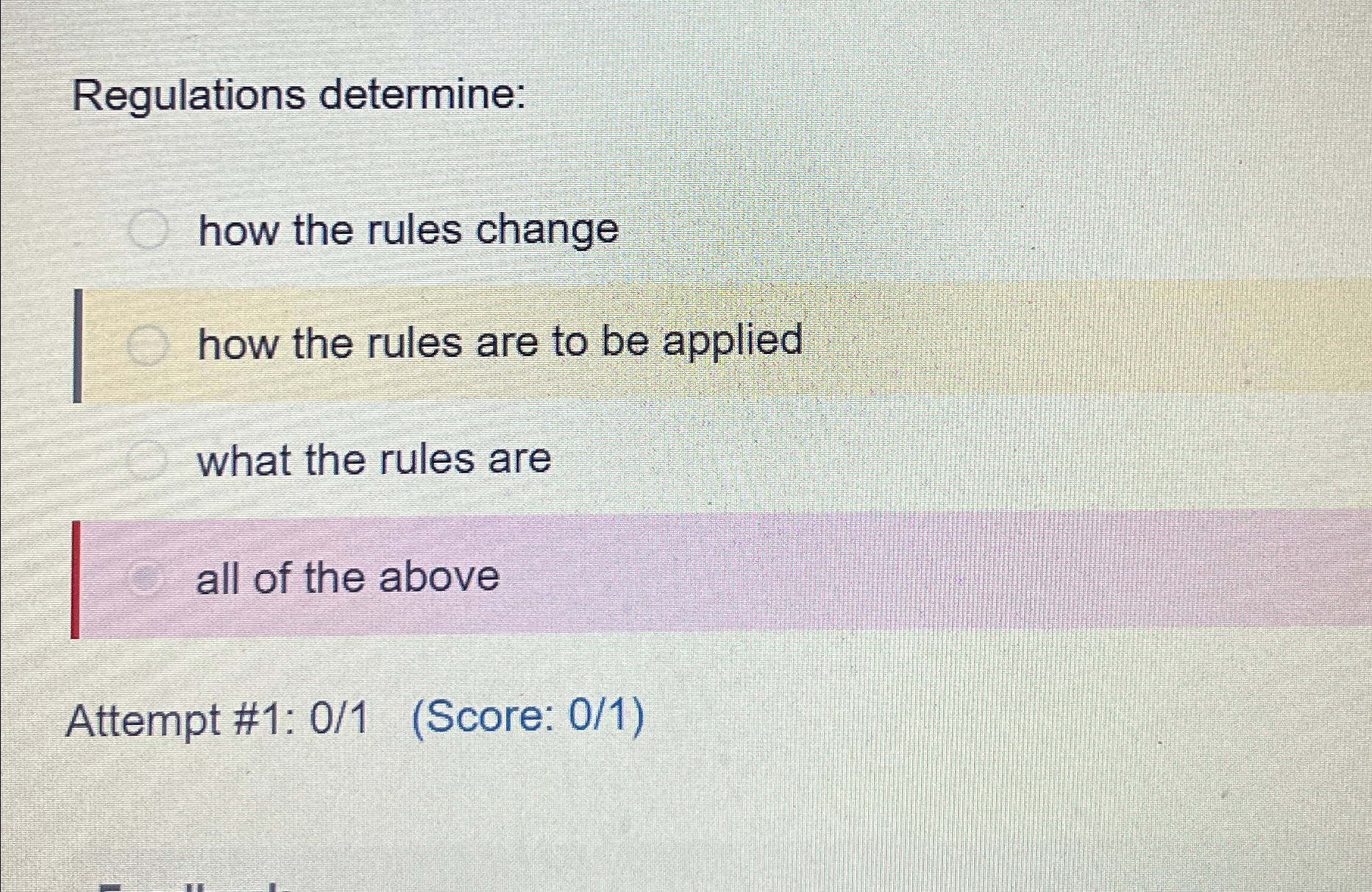 Solved Regulations determine: ﻿how the rules changehow the | Chegg.com