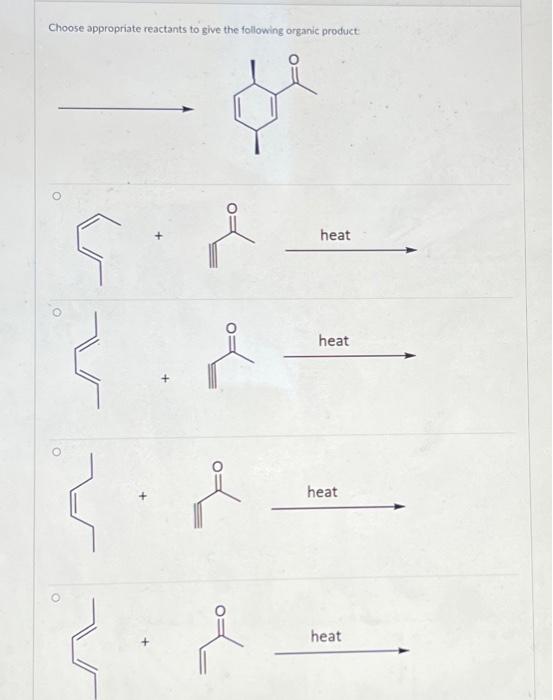 Solved Choose appropriate reactants to give the following | Chegg.com