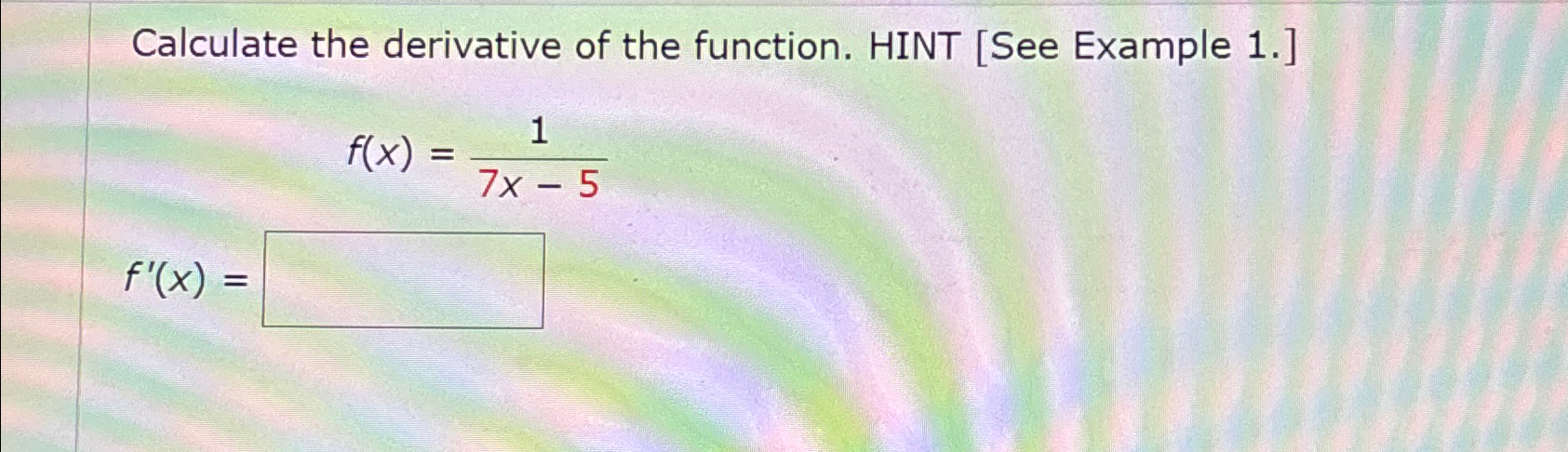 Solved Calculate the derivative of the function. HINT [See | Chegg.com