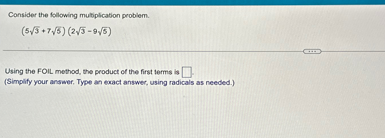 Solved Consider the following multiplication | Chegg.com