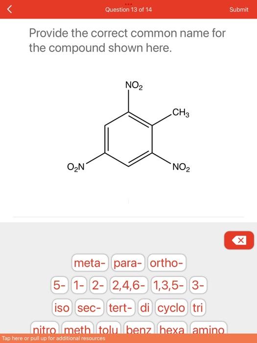 Solved Provide the correct common name for the compound | Chegg.com