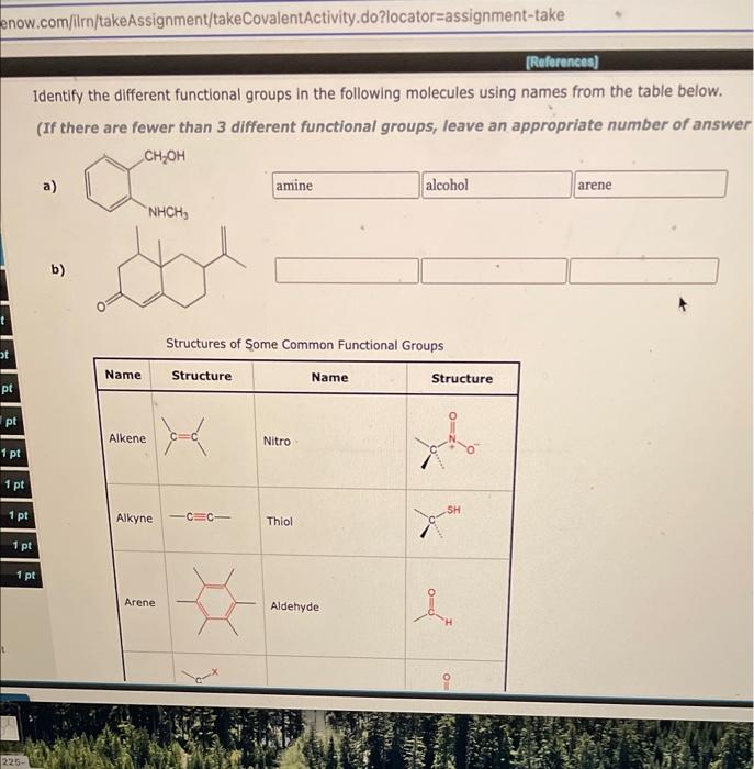 Solved Identify the different functional groups in the | Chegg.com
