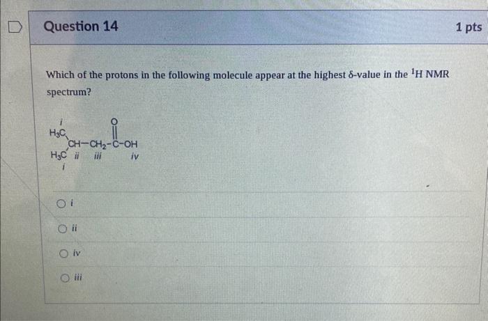 Solved Which of the protons in the following molecule appear | Chegg.com