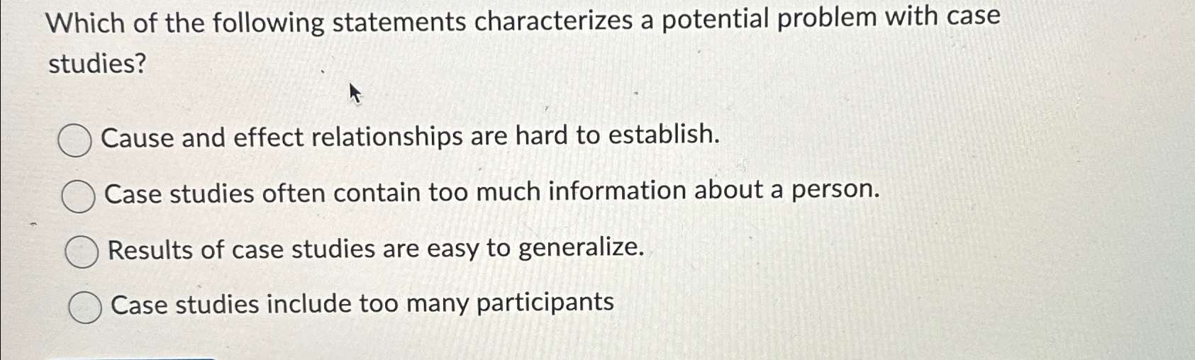 Solved Which of the following statements characterizes a | Chegg.com