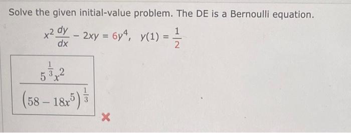 Solved Solve The Given Initial Value Problem The De Is A