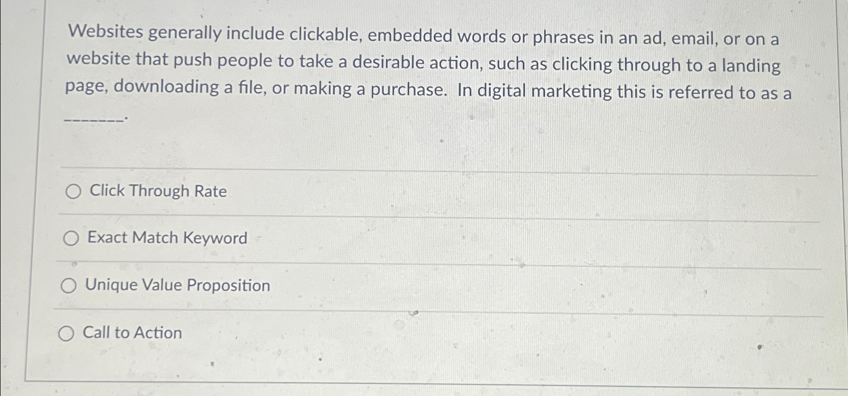 Solved Websites generally include clickable, embedded words | Chegg.com