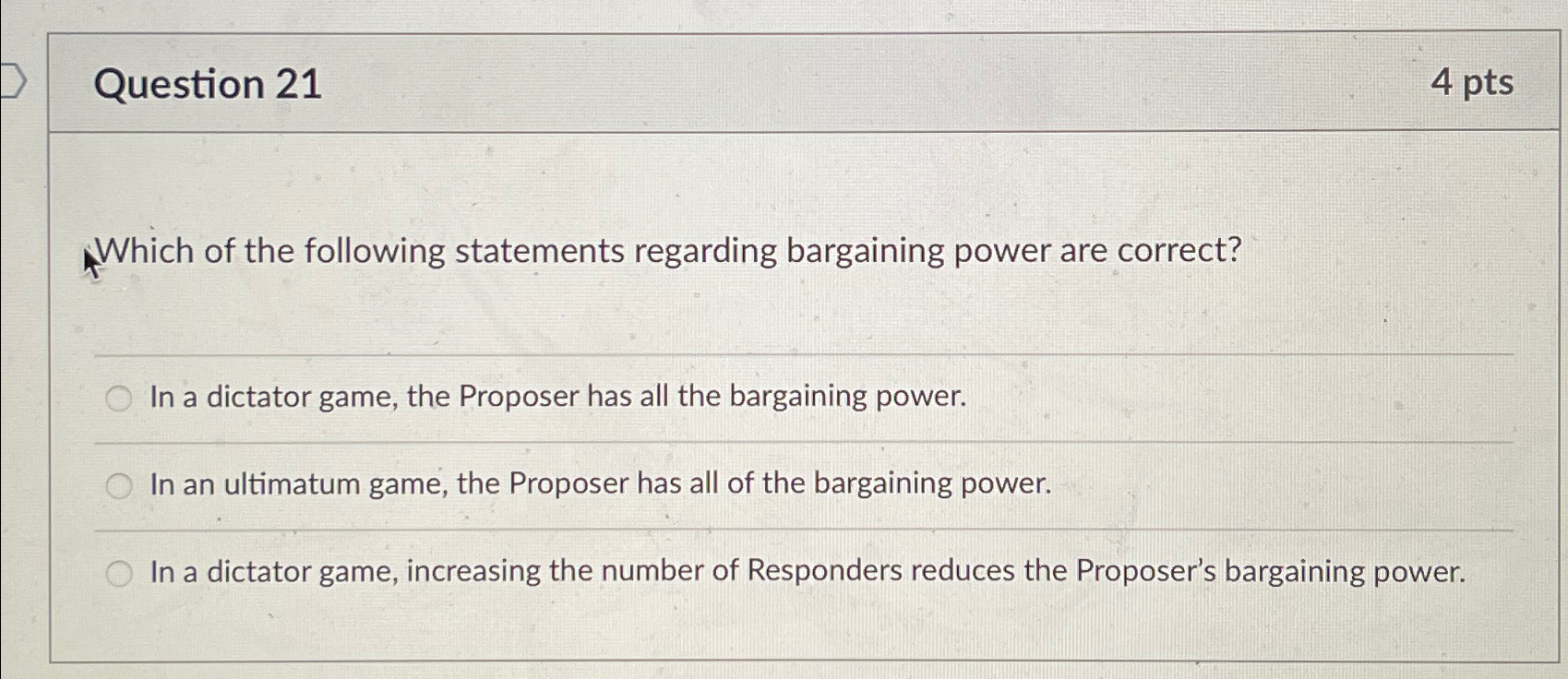 Solved Question 214 ﻿ptsWhich of the following statements | Chegg.com