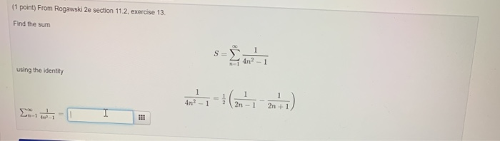 Solved (1 point) From Rogawski 2e section 11 2. exercise 13 | Chegg.com Solved (1 point) From Rogawski 2e section 11 2. exercise 13 | Chegg.com