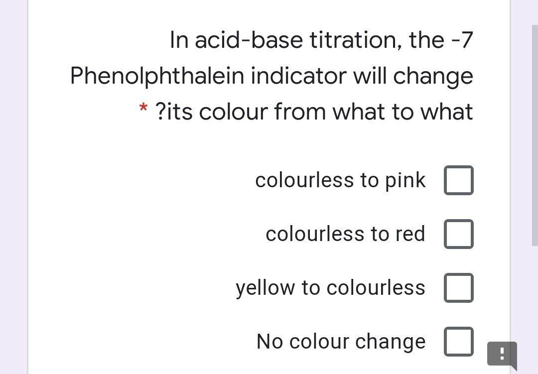 Solved In acid-base titration, the -7 Phenolphthalein | Chegg.com