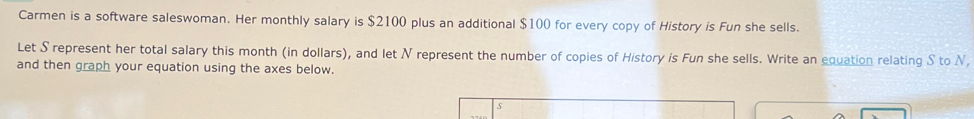 Solved Carmen is a software saleswoman. Her monthly salary | Chegg.com