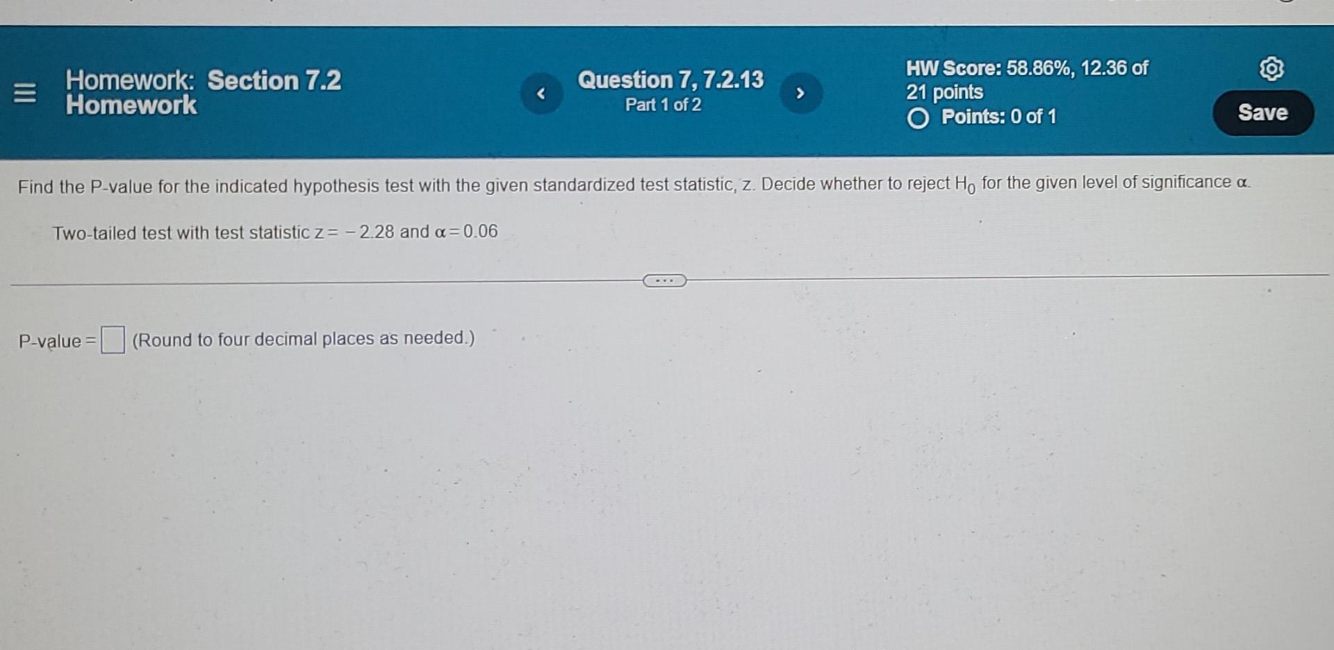 Solved Homework Section 7 2 Homework Question 6 7 2 11