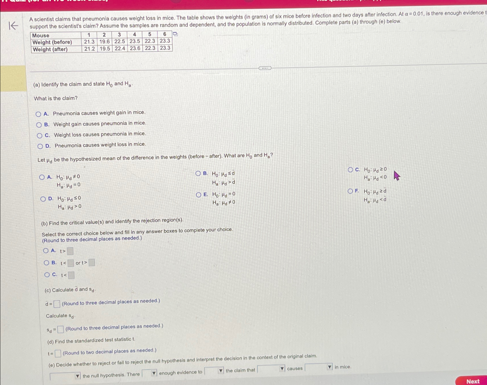 Solved support the scientist's claim? Assume the samples are | Chegg.com